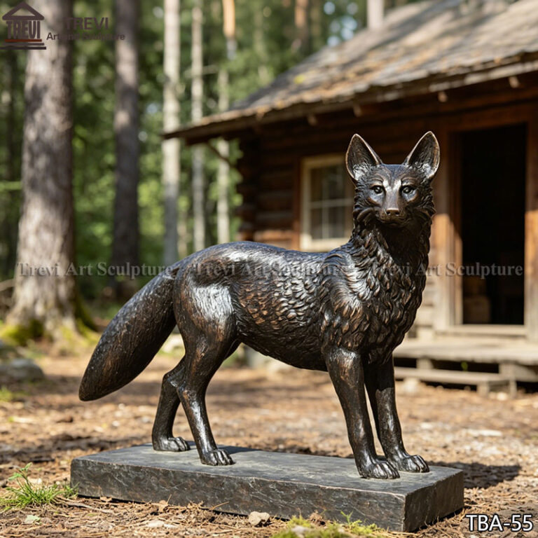 Life Size Bronze Fox Sculpture for Garden TBA-55