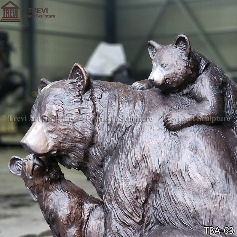Bronze Bear Family Statue for Garden TBA-63