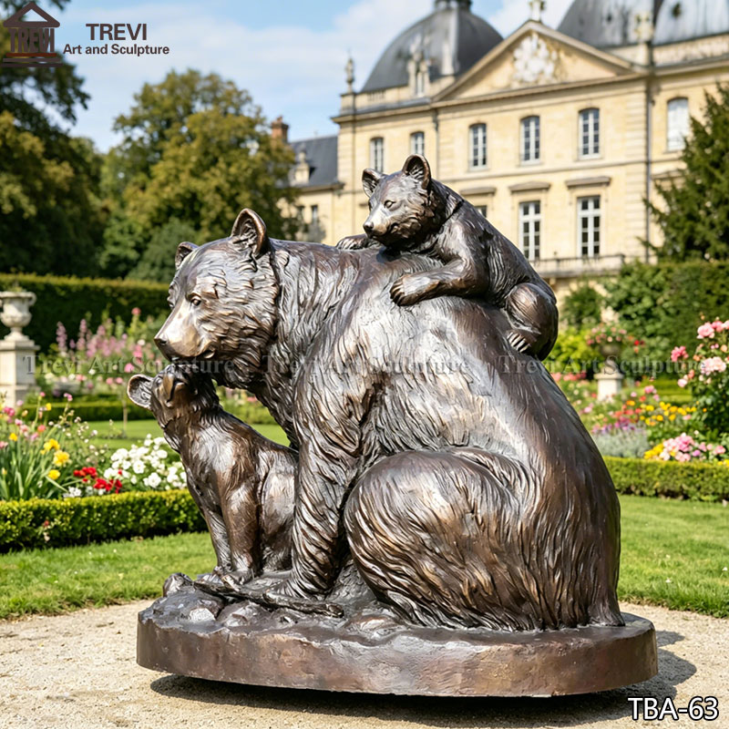 Bronze Bear Family Statue for Garden TBA-63